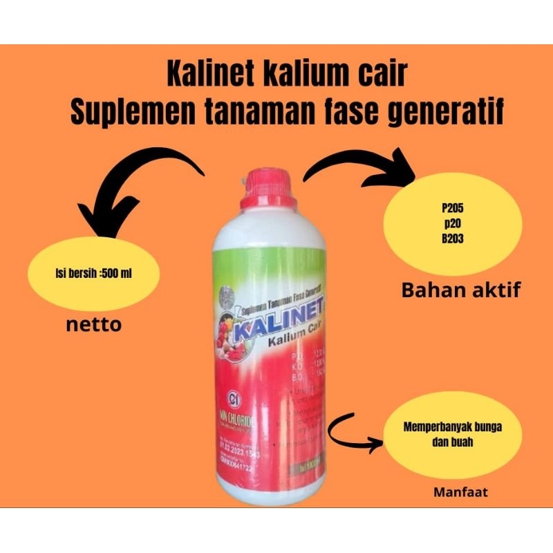 Jual KALINET 500 ML KALIUM CAIR SUPLEMEN TANAMAN | Shopee Indonesia