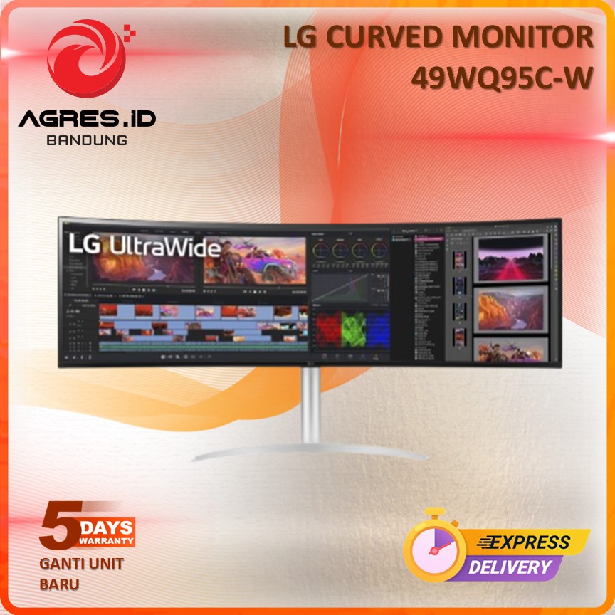 Jual LG CURVED MONITOR 49WQ95C-W 49 INCH ULTRAWIDE DUAL QHD 5K | Shopee Indonesia