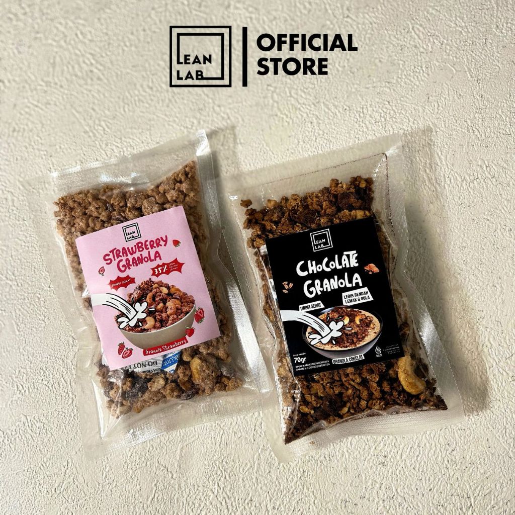 Jual (Special Live) Lean Lab Granola Chocolate & Strawberry 70gr x2 ...