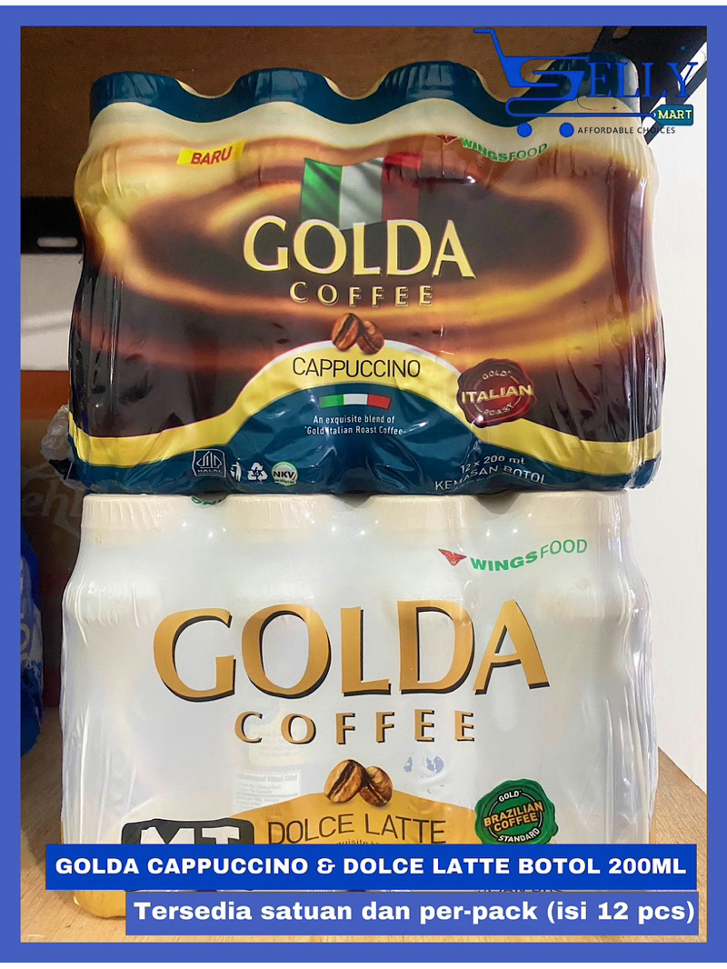 Jual GOLDA CAPPUCCINO & DOLCE LATTE 200ML ISI 12 PCS (SATUAN DAN PACK ...