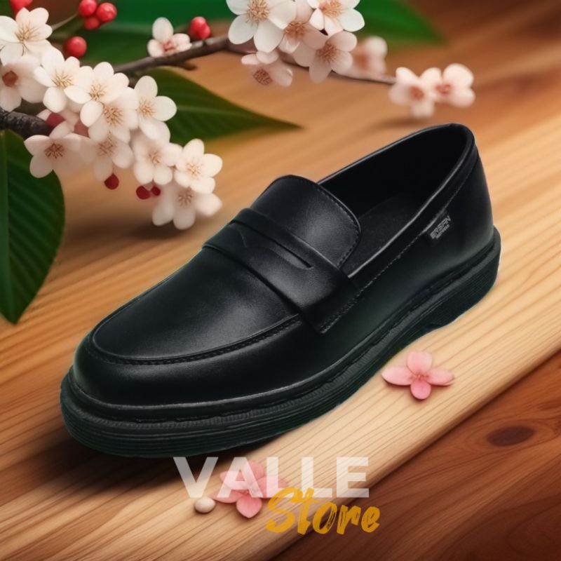 Jual VALLE Sepatu Polos Simpel Formal Casual Pria |Sepatu pantofel ...