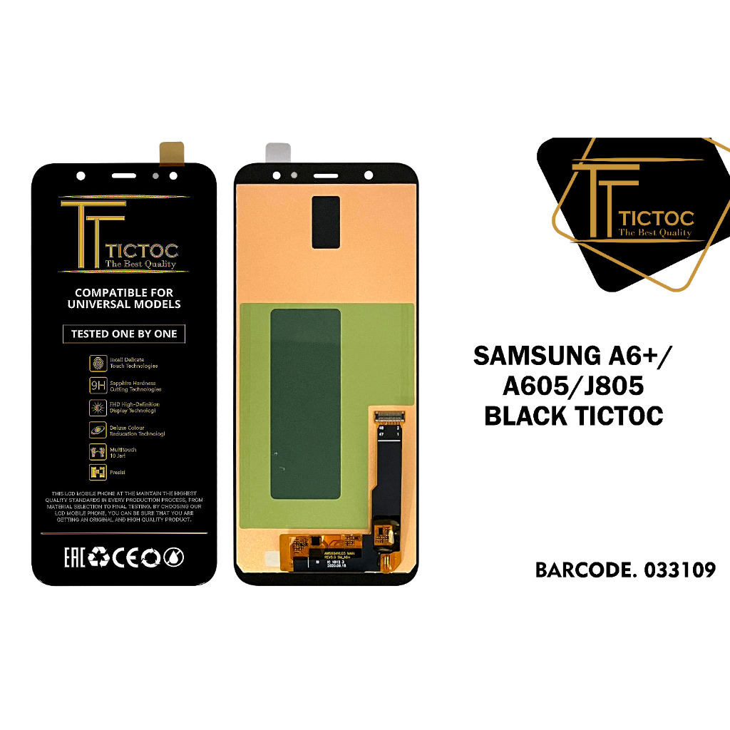 Jual LCD+TS SAM A6 PLUS/A605/A6+ BLACK TICTOC | Shopee Indonesia