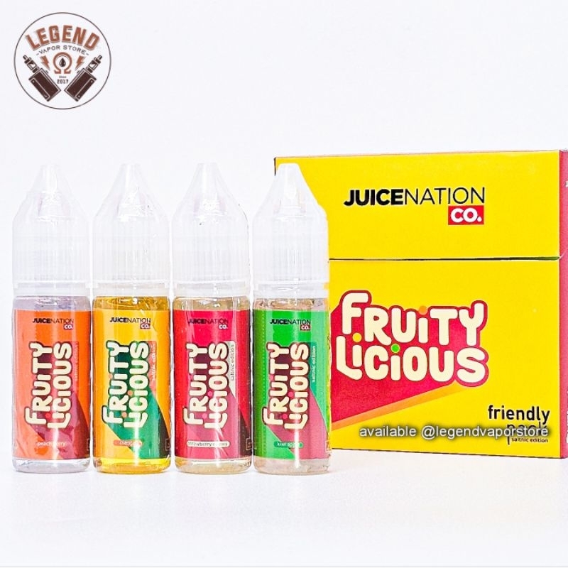 Jual SALT NIC - LIQUID FRUITYLICIOUS FRIENDLY PACK 15ML X 4 AUTHENTIC ...