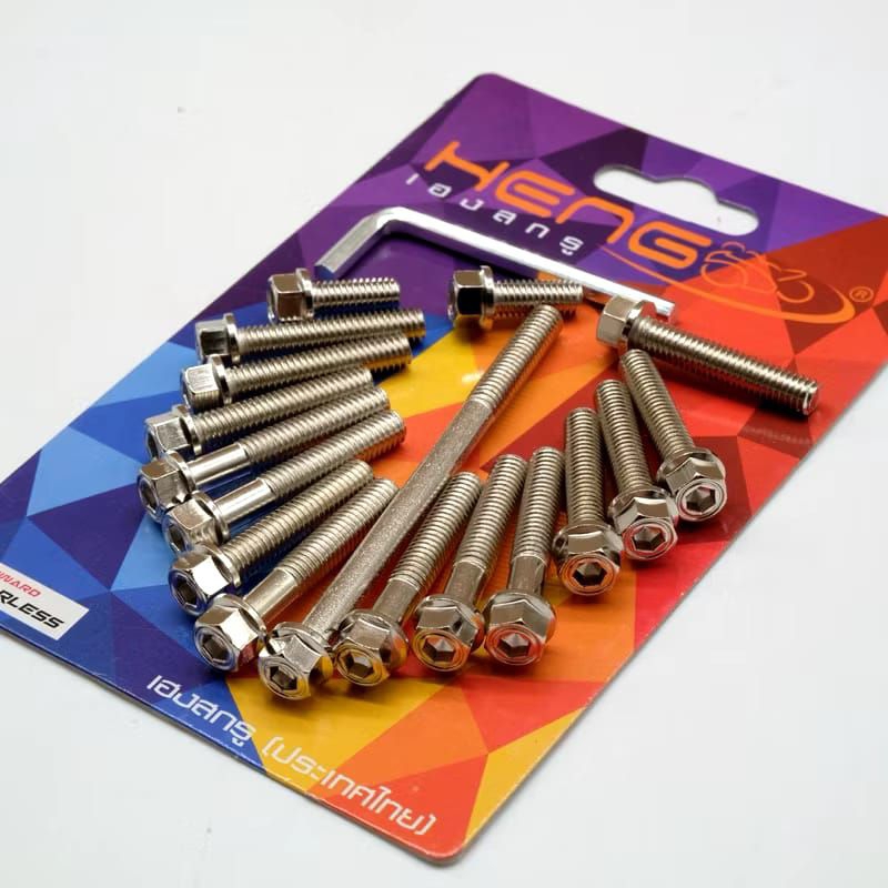 Jual promo Baut heng probolt 2 kunci CHROME baut bak cvt vario 110 125 150 beat scoopy mio ...