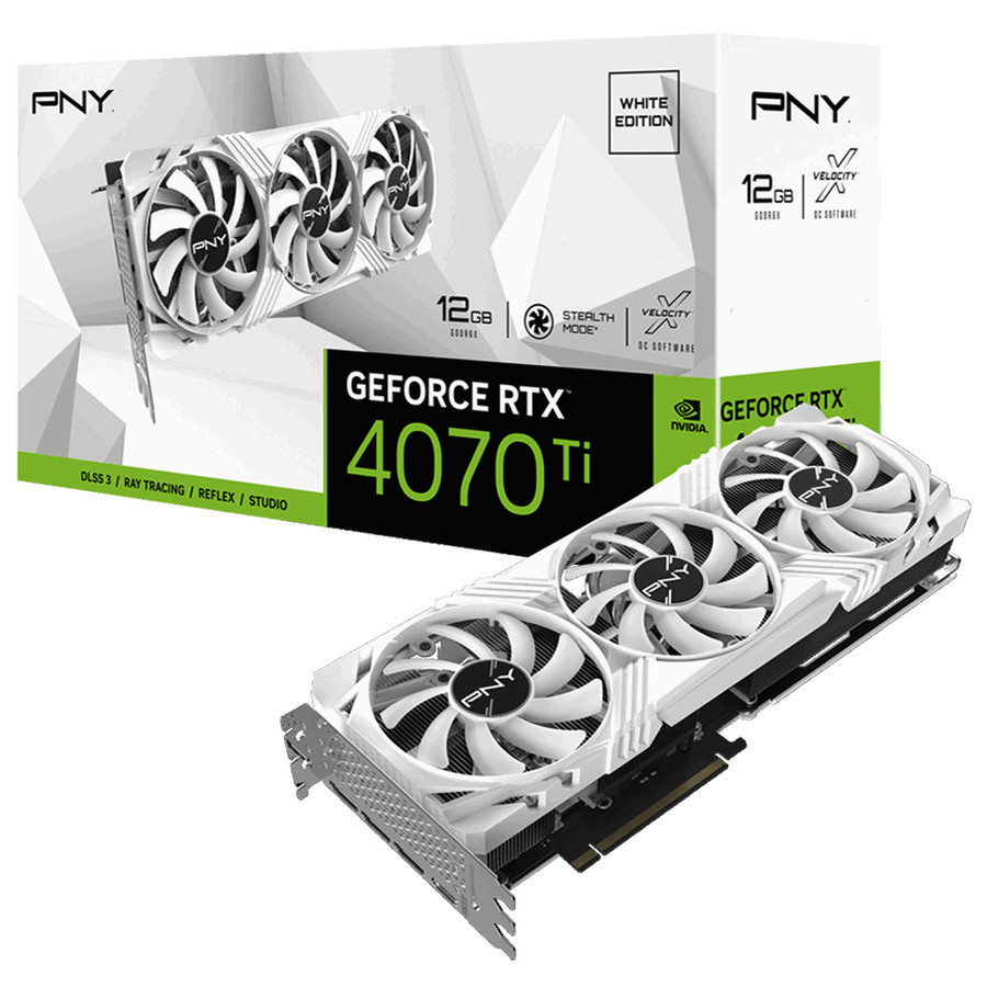 Jual PNY GEFORCE RTX 4070 TI VERTO TRIPLE FAN WHITE EDITION 12GB GDDR6X ...