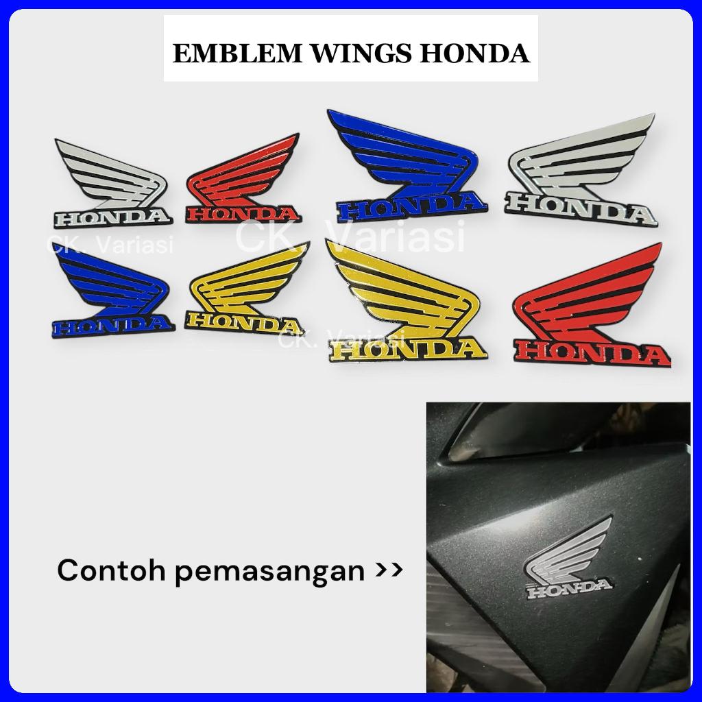 Jual EMBLEM HONDA WINGS 2PCS STICKER TIMBUL 3D EMBLEM HONDA EMBLEM ...