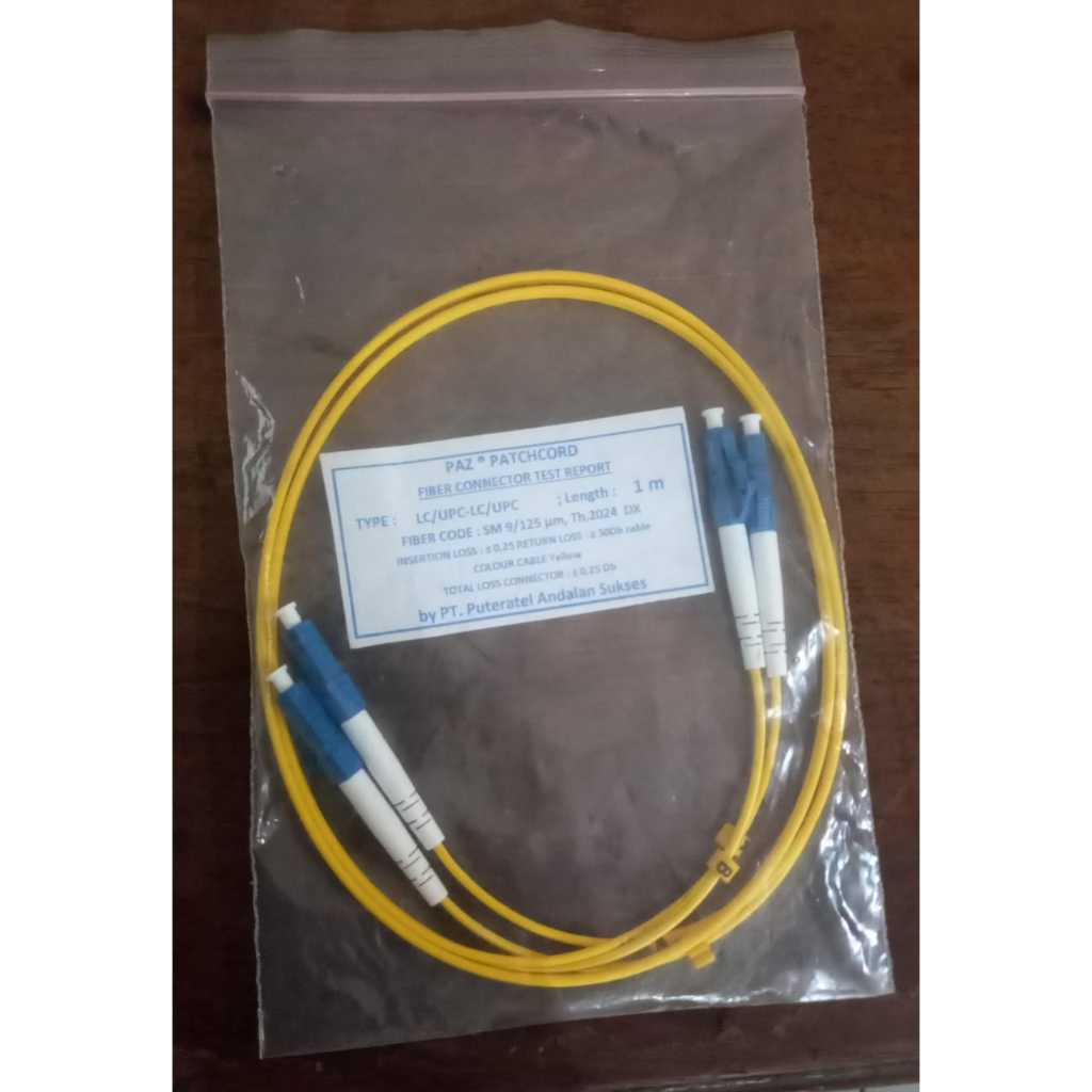Jual PAZ Patch Cord LC-LC 1 Meter UPC Duplex Fiber Optic Patchcord ...