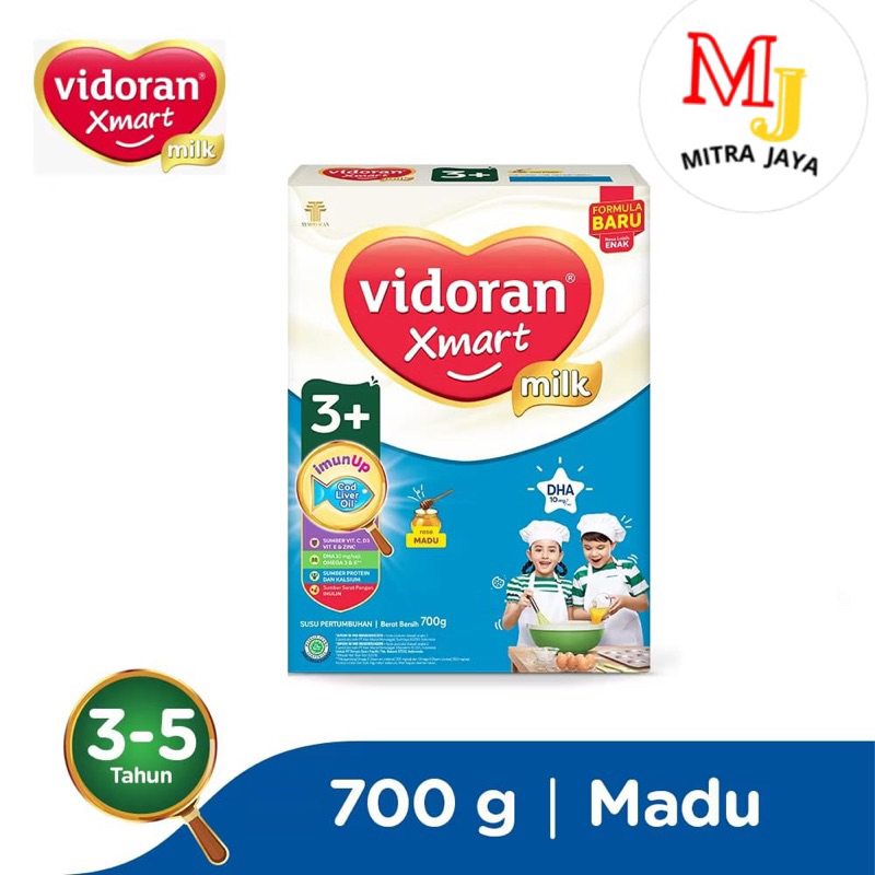 Jual Vidoran Xmart 3+ 700gr Susu Formula Pertumbuhan Anak 3-5 Tahun | Shopee Indonesia