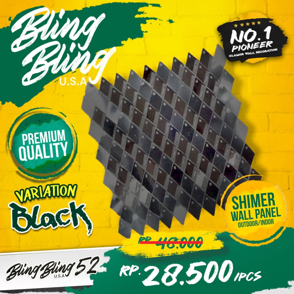 Jual Dekorasi Wall Panel BLING-BLING Sequin Tile Panel/Shimmer Wall Panel Backdrop Untuk ...
