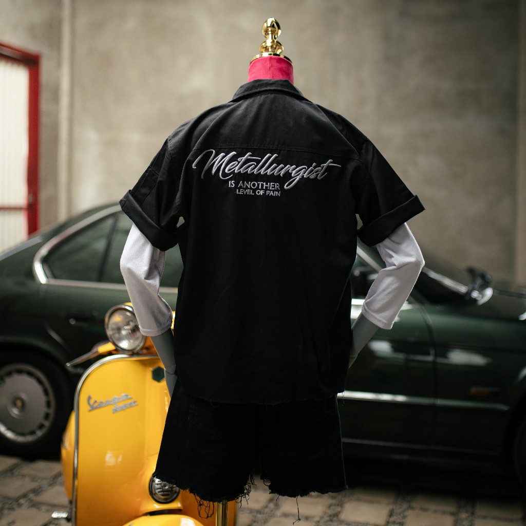 Jual Workshirt Metallurgical Engineers x Mine Project Hitam Pria Lengan ...