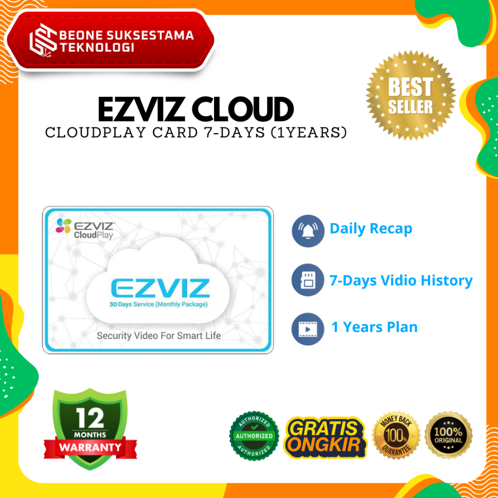 Jual Ezviz Cloud Play Storage - Kapasitas penyimpanan 7 hari - Masa Aktif 12 Bulan | Shopee ...