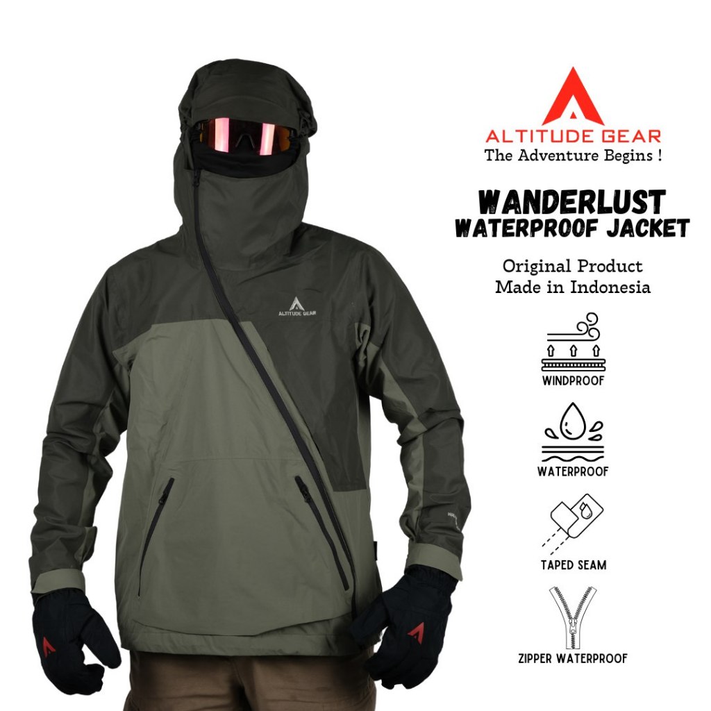 Jual ALTITUDE GEAR Jaket Gunung Gorpcore Seri Wanderlust Bahan Taslan ...