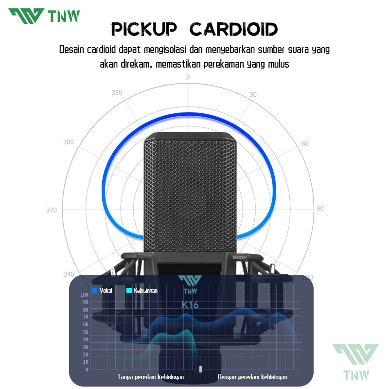 Jual TNW Microphone Kabel K16 Condenser Microphone Dynamic Mic Kabel ...