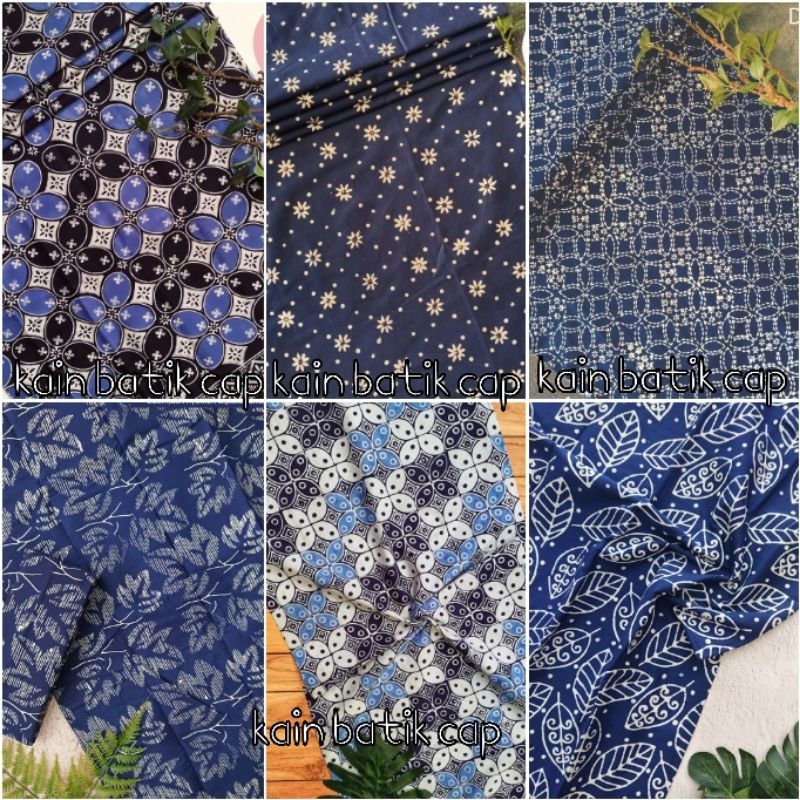 Jual Kain Batik Wanita Biru Tua Biru Muda Kain Halus Panjang 2 meter ...