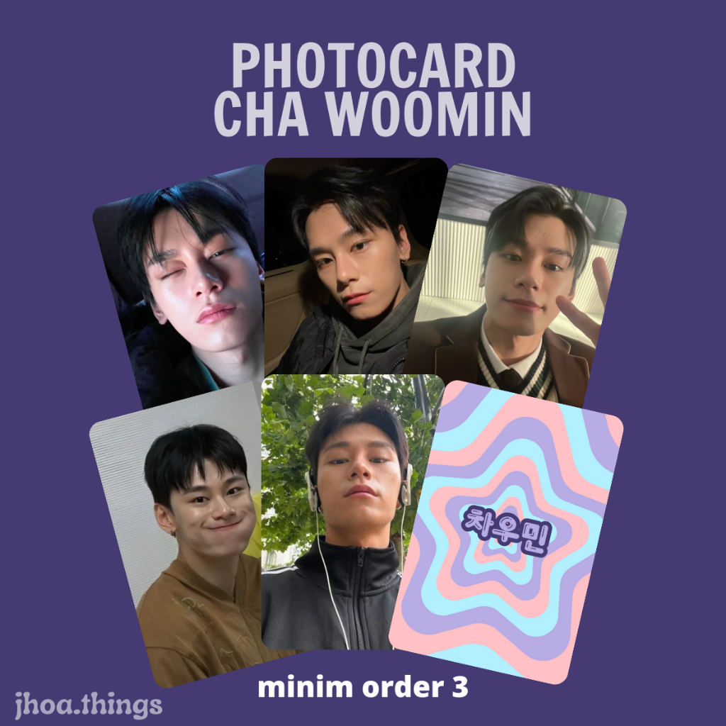 Jual [UNOFFICIAL] PHOTOCARD CHA WOO MIN WOOMIN ACTOR KOREA STUDY GROUP ...