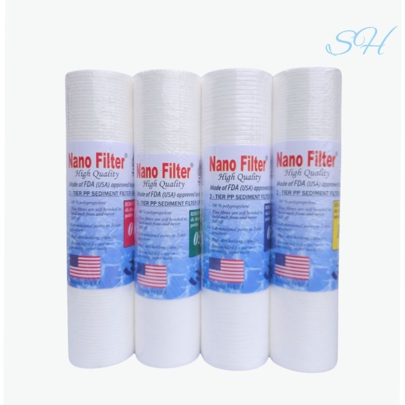 Jual Filter Air Sedimen 10 Inch NANO / Cartridge Filter air 10" 01/03 ...