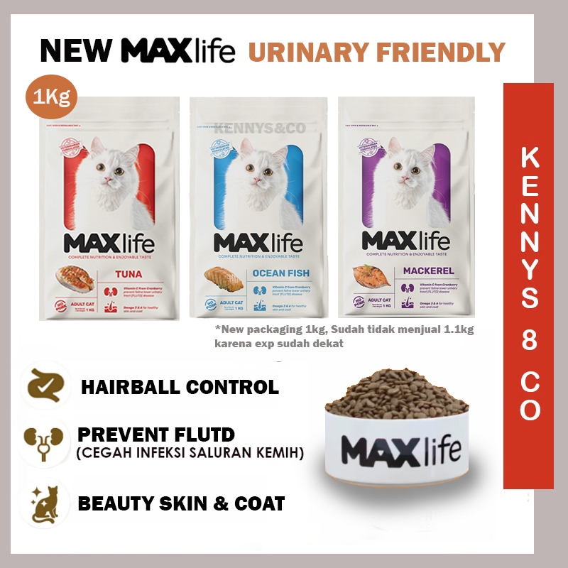 Jual MAXLIFE Dry Cat food 1kg Urinary Care Adult Kitten | Makanan ...