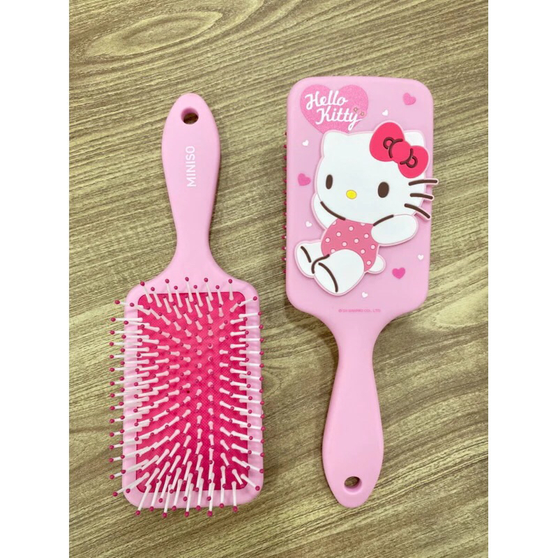 Jual MINISO PINK Collection Cushion Hair Brush Massager Brush Hello ...