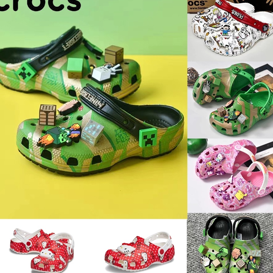 Jual KODE C4D Sandal Anak Anak Crocs Minecraft Elevated Original Snoopy ...