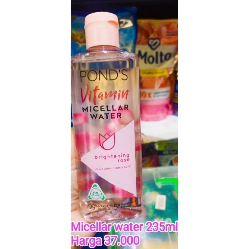 Jual Ponds Vitamin Micellar Water Brightening Rose 235ml( Kemasan Lama ...