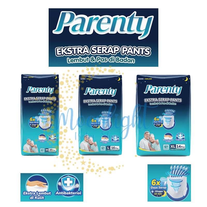 Jual Popok Dewasa PARENTY HEAVY FLOW JUMBO Celana EKSTRA SERAP M20 ...