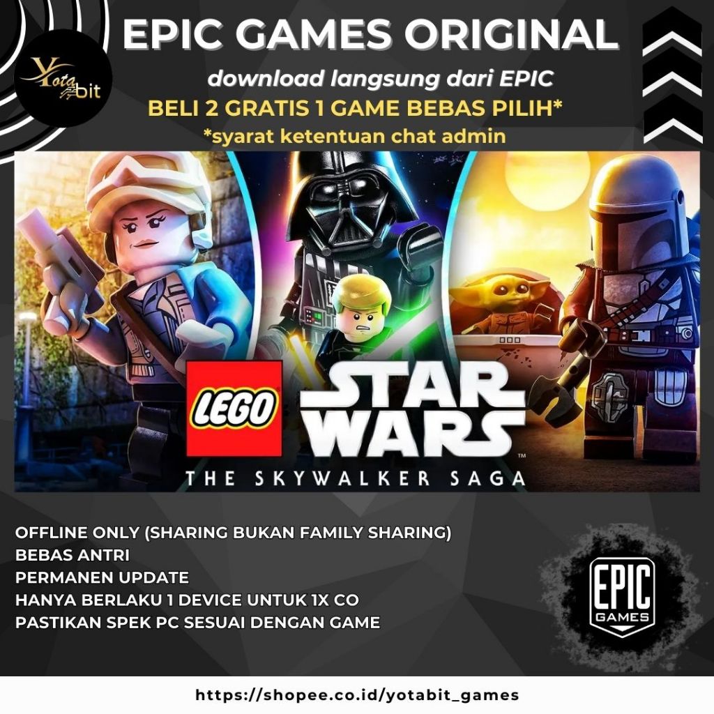 Jual LEGO Star Wars: The Skywalker Saga PC Sharing Original Offline ...