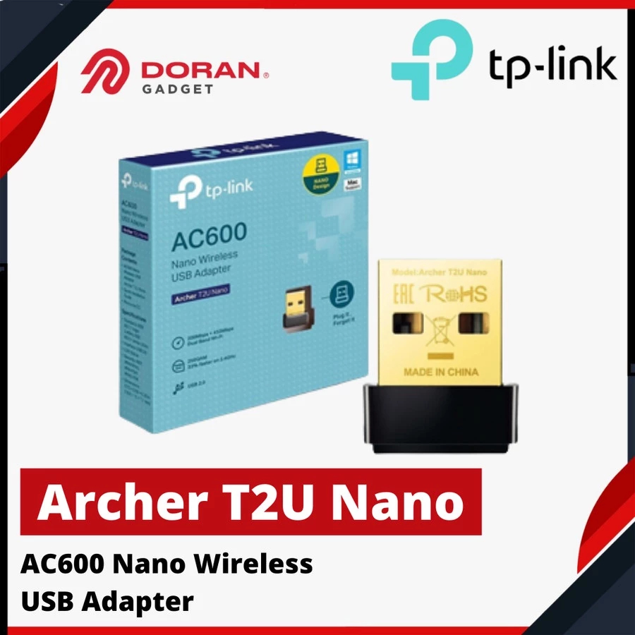 Jual TP Link Archer T2U Nano AC600 Nano Wireless USB Adapter - Garansi ...