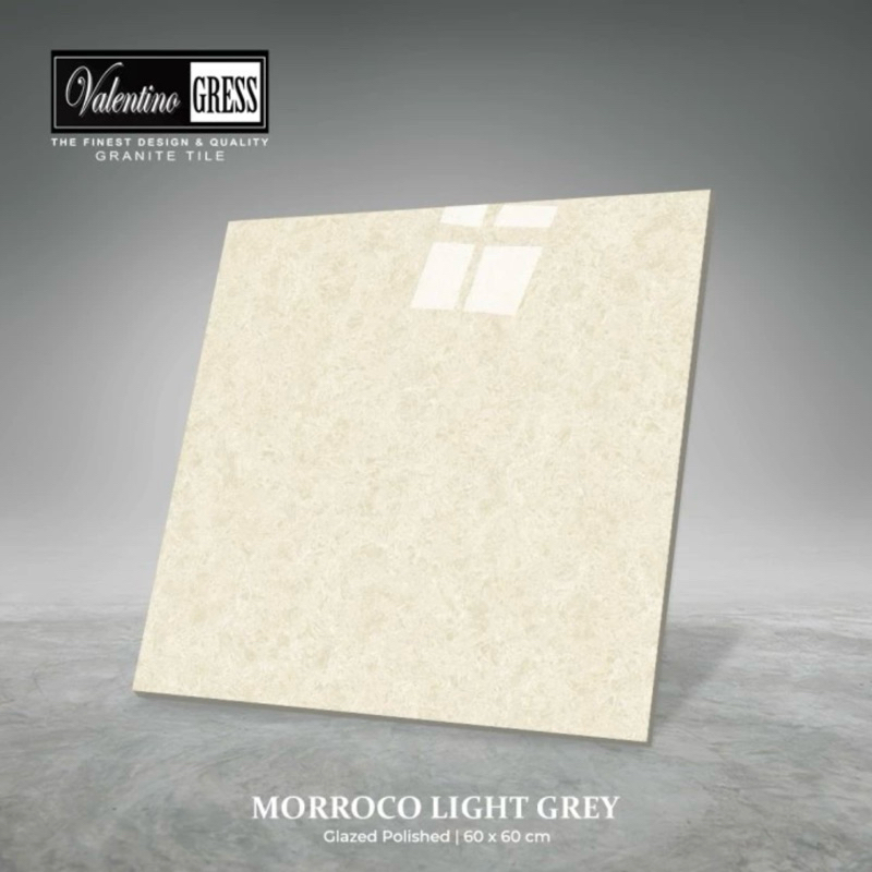 Jual Granit 60x60 Valentino Gress Morroco Light Grey | Glazed Polished | Shopee Indonesia