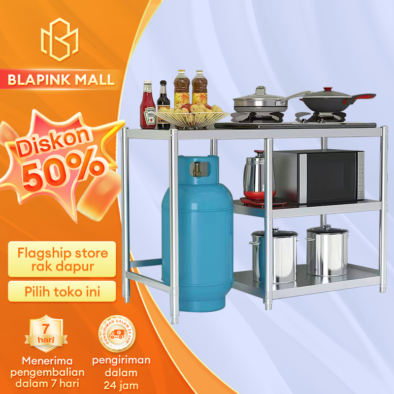 Jual Meja kompor 2 tungku Meja Kompor Stainless Steel Rak Oven ...