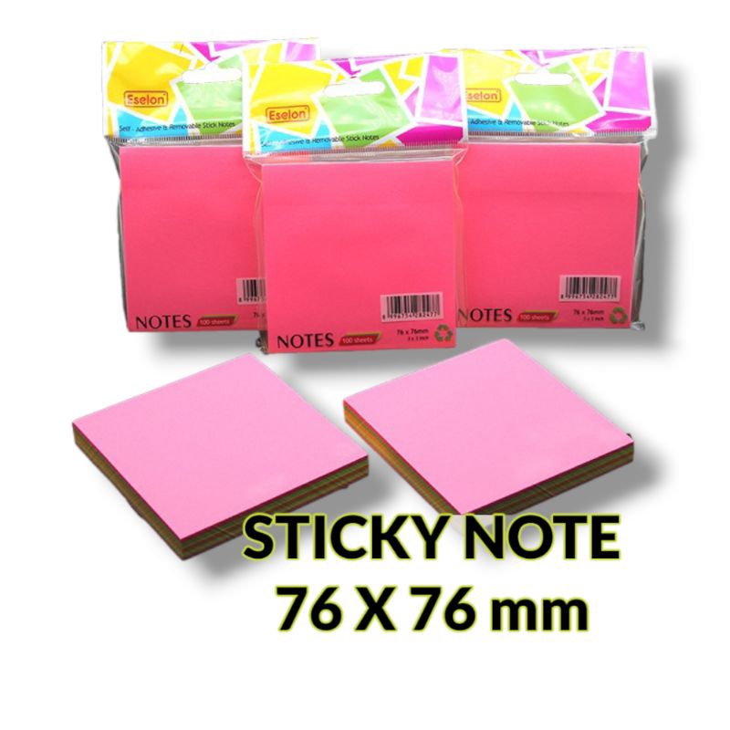 Jual STICKY NOTE ESELON 76 X 76 mm WARNA TUMPUK (PCS) | Shopee Indonesia