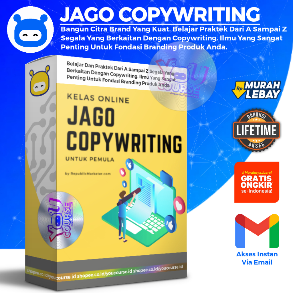 Jual FULL KELAS ONLINE JAGO COPYWRITING - Untuk Pemula Belajar Dan Praktek Lengkap Dari A sampai ...