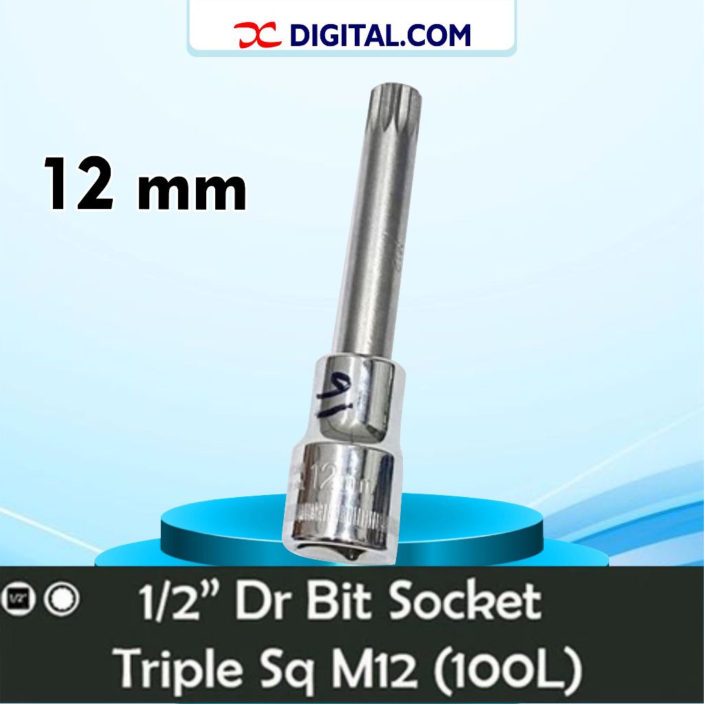 Jual M10 SPLINE LONG BIT SOCKET 1/2" DR M12 | Shopee Indonesia