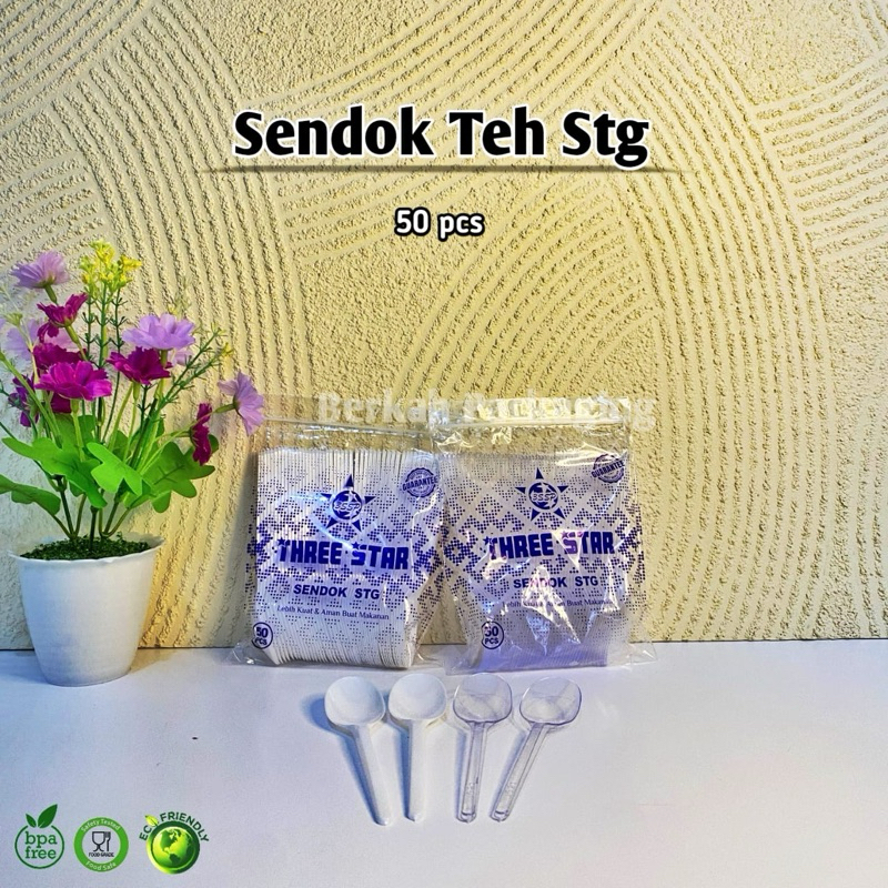 Jual (50pcs) Sendok Teh | Sendok Jelly Pudinh Bening | Sendok Plastik ...