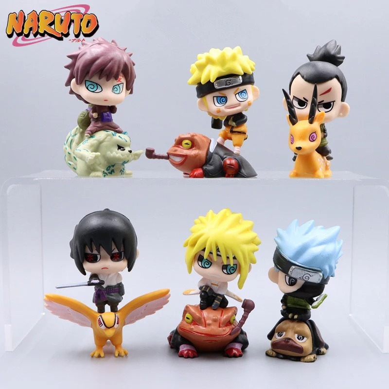 Jual Action Figure Naruto Biju Kakashi Sasuke Shikamaru Set 6pcs ...