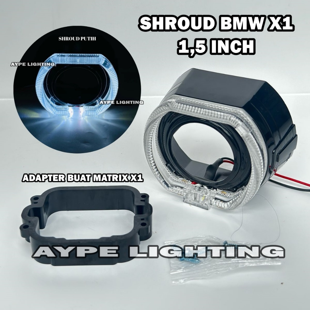 Jual Ring Shroud Bmw 1,5 inch Matrix X1 Pnp Shroud Crystal Bmw Biled 1 ...