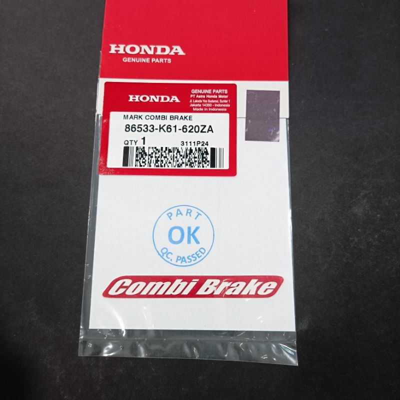 Jual stiker combi brake original honda | Shopee Indonesia