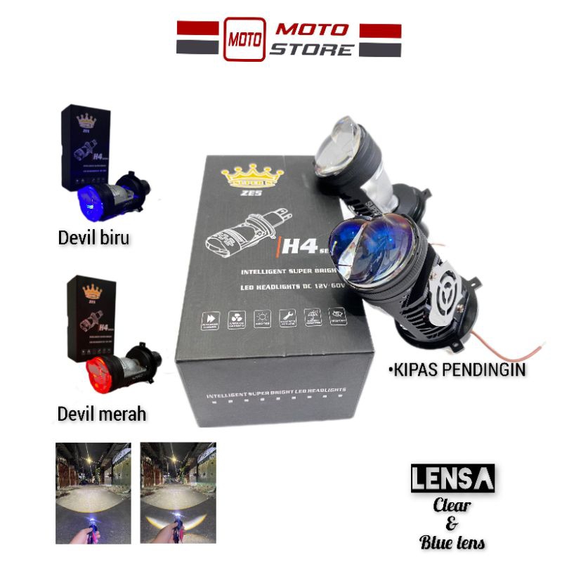 Jual Lampu depan mini PROJI H4 ZE5 super s devil output oval | Shopee ...