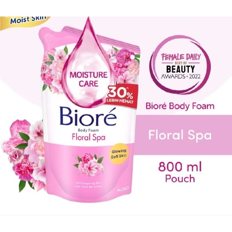 Jual BIORE Body Foam Floral Spa Sabun Mandi Cair 800ml | Shopee Indonesia