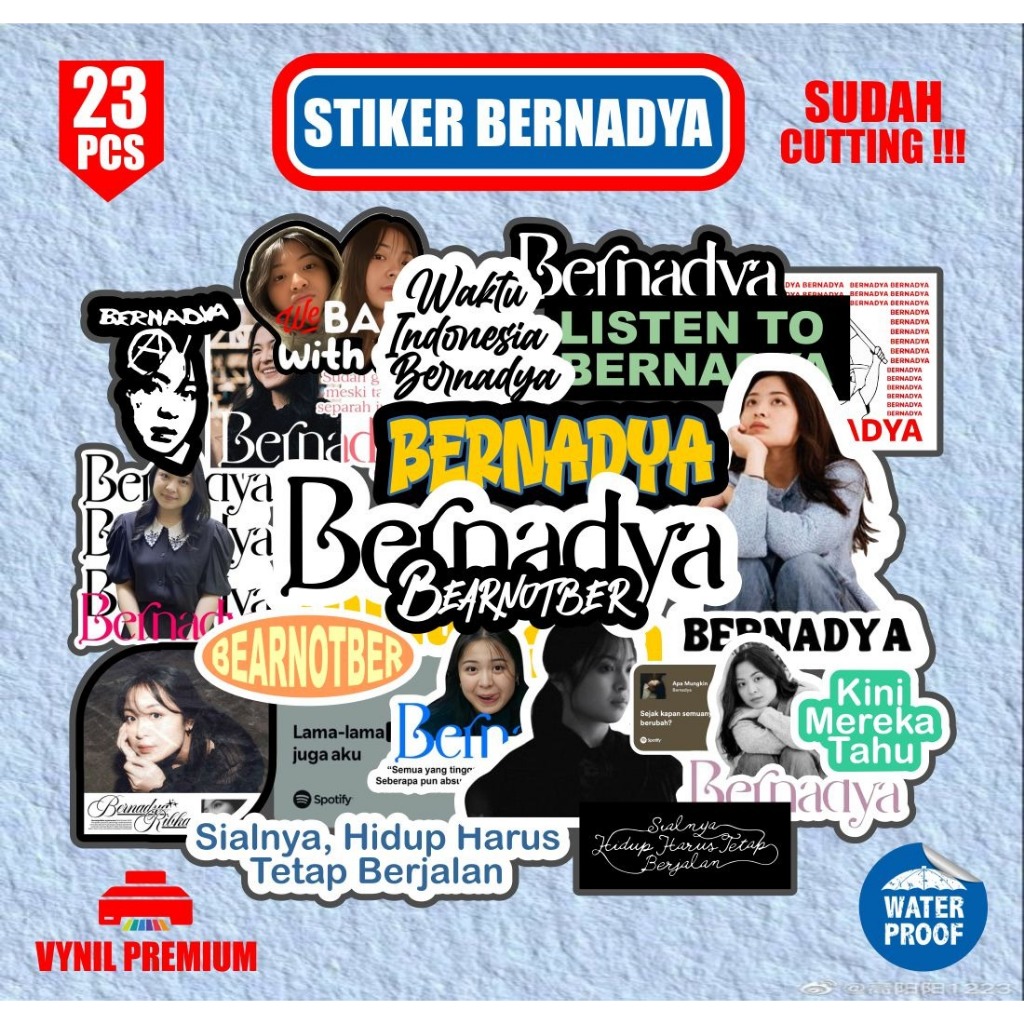 Jual Stiker Bernadya isi 23pcs singer musisi indonesia viral sudah ...