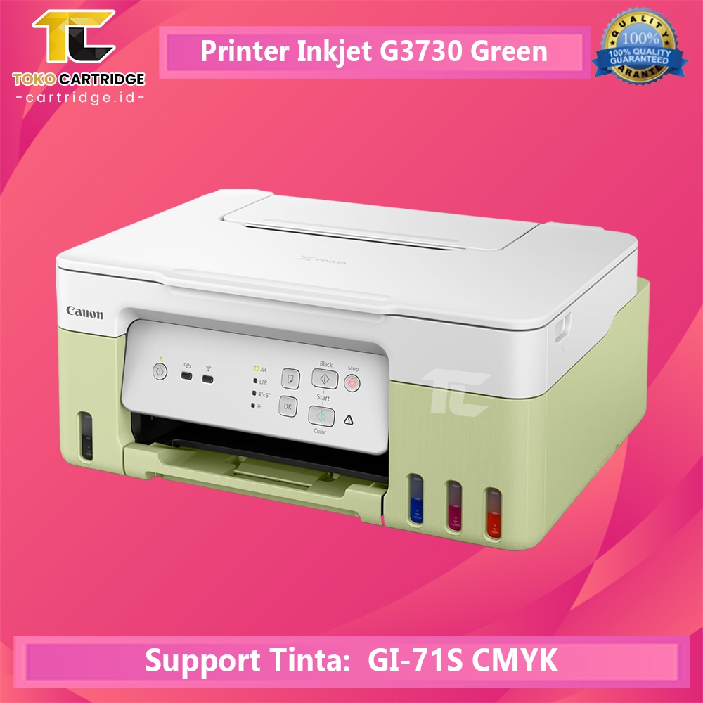 Jual Printer PIXMA Canon G3730 Green / Black Wireless Print Scan Copy ...