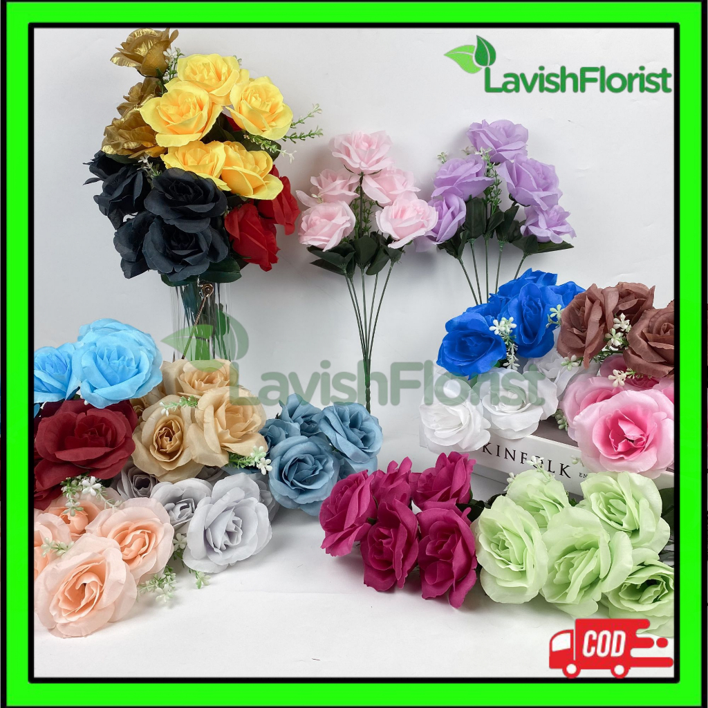 Jual Bunga Mawar Rose OF Artifical Cabang 5 Artificial Rose Kuncup ...