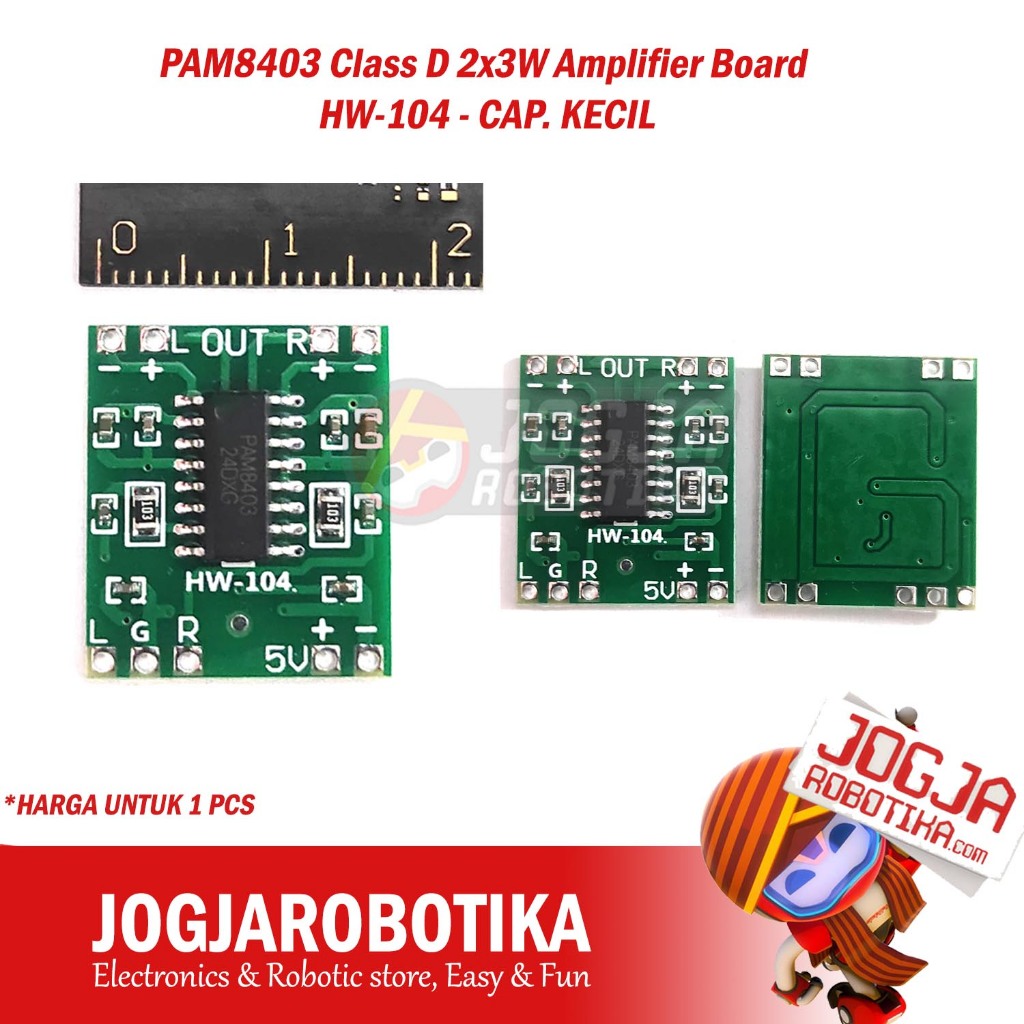 Jual PAM8403 Class D 2x3W Amplifier Board HW-104 - CAP. KECIL | Shopee ...