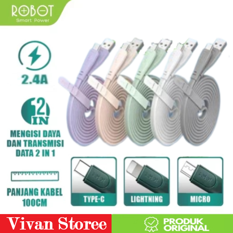 Jual Robot Kabel Data RAM100 Micro / RAC100 Type-C / RAL100D Lightning ...