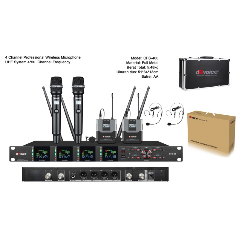 Jual Mic Wireless dBvoice CFS 400 dB Voice CFs400 PP, PJH,JJHH Original ...