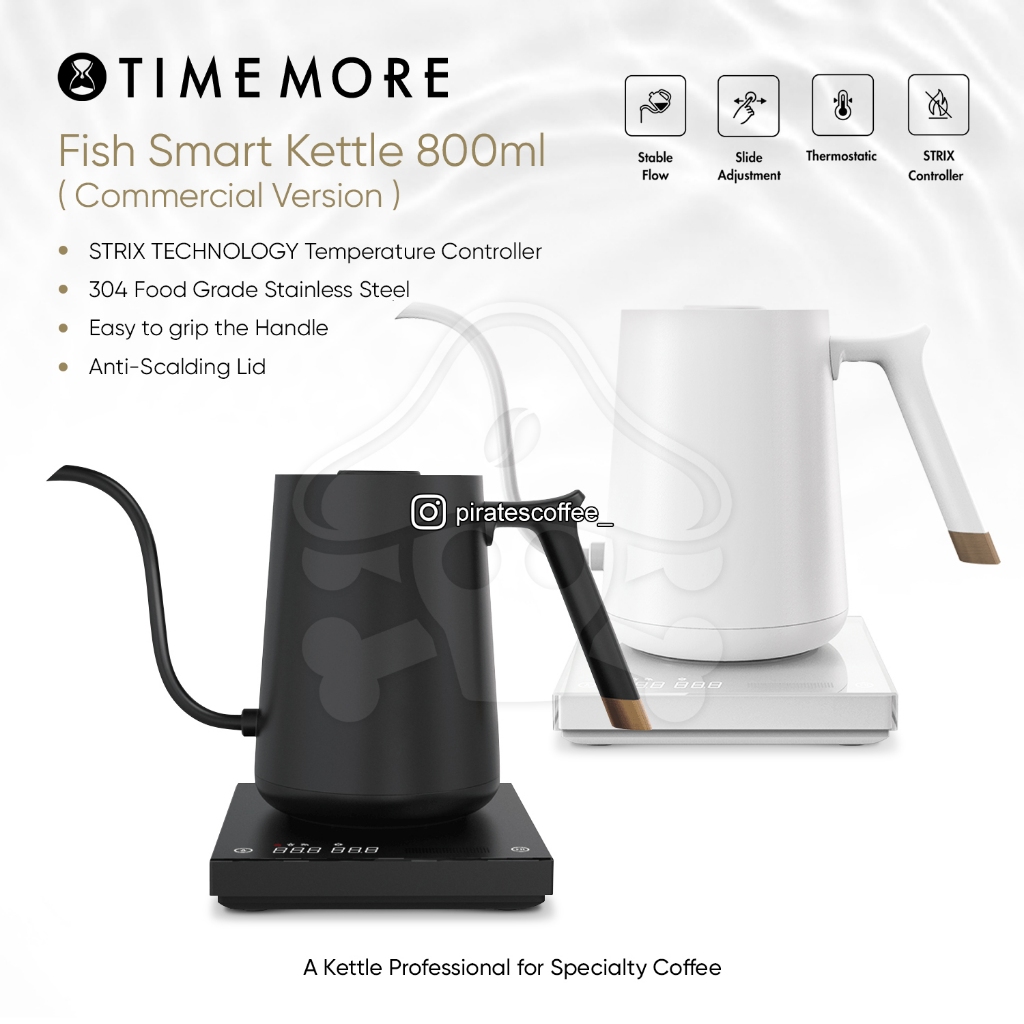Jual Timemore Kettle 800ml Fish Smart Pour Over Coffee Electric 1500w ...
