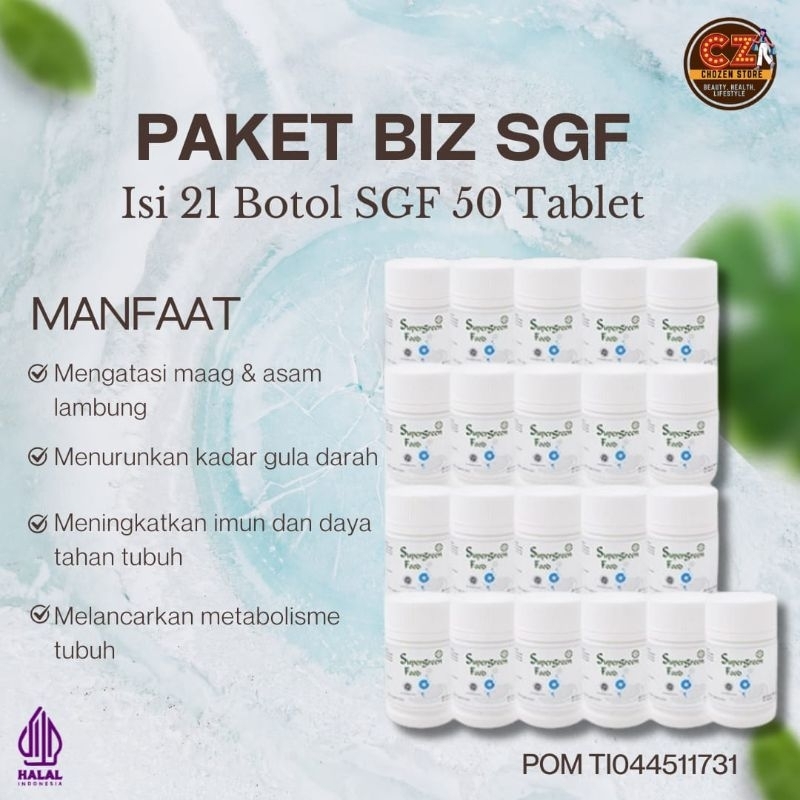 Jual SGF Supergreen Food KK 21 Botol 50 tablet (Paket BIZ) | Shopee Indonesia
