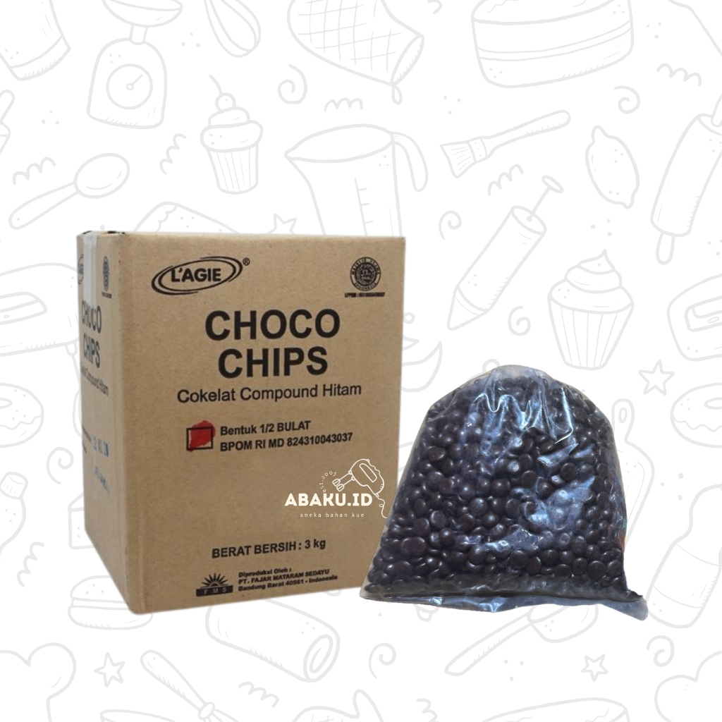 Jual ChocoChips Lagie Chips 1/2 BULAT 100 / 250 GR | Shopee Indonesia