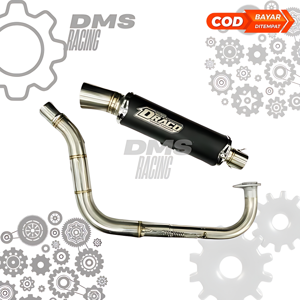 Jual knalpot samlong hitam Coating DRACO 38mm VARIO BEAT SCOOPY MIO DLL | Shopee Indonesia