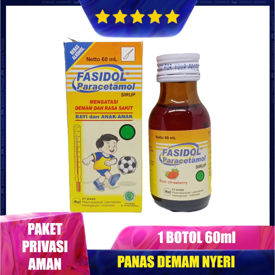 Jual Fasidol Sirup Obat Panas Demam Anak | Paracetamol 120ml/5ml Dus ...