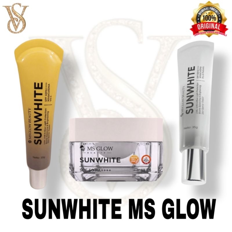 Jual Sunwhite Ms Glowing Sunscreen SPF50 Original Official | Shopee ...
